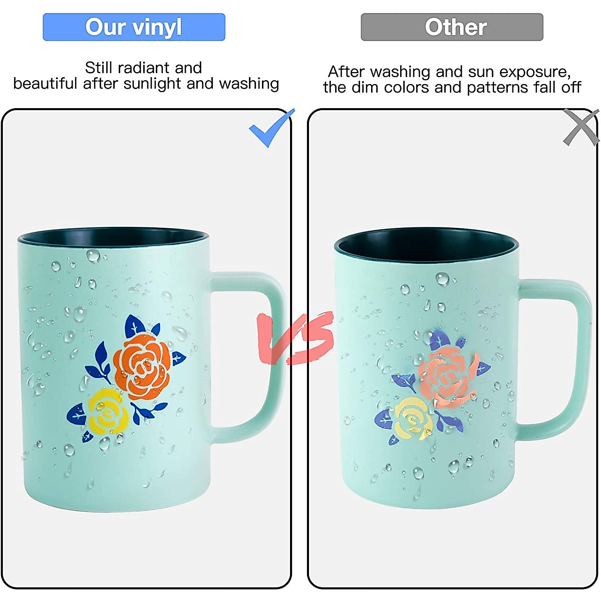 HTVRONT Vinyl for Cricut - 65 Pack Permanent Adhesive Vinyl Sheets Set - 55 Vinyl Sheets 12" x 12" & 10 Transfer Tape Sheets, 35 Color for Party Decoration, Sticker, Craft Cutter, Car Decal