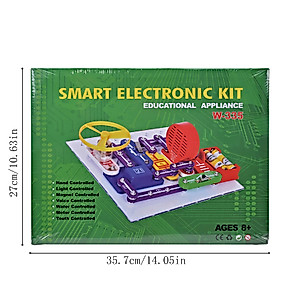 ELSKY 335 Electronics Discovery Kit - Circuits Experiments and Smart Blocks for Kids to Build DIY Electric Circuits