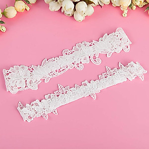 Plus Size Garters for Bride Lace Wedding Bridal Garter Belt Stretchy White Wedding Garter