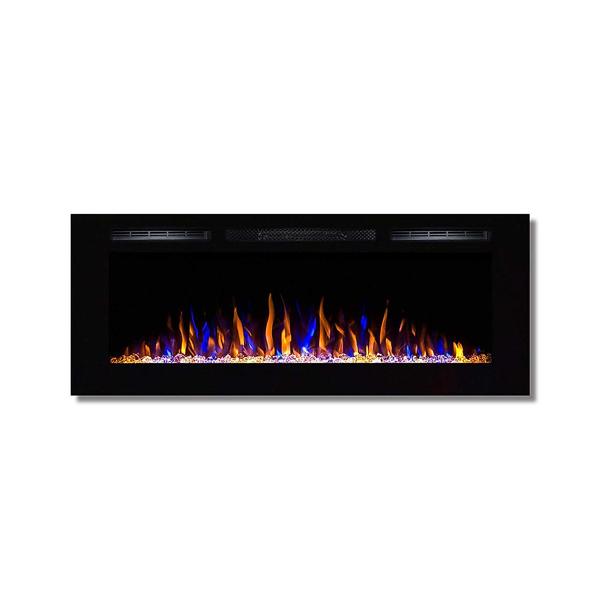 Moda Flame 50 Inch Cynergy Crystal Stone Built-in Wall Mounted Electric Fireplace