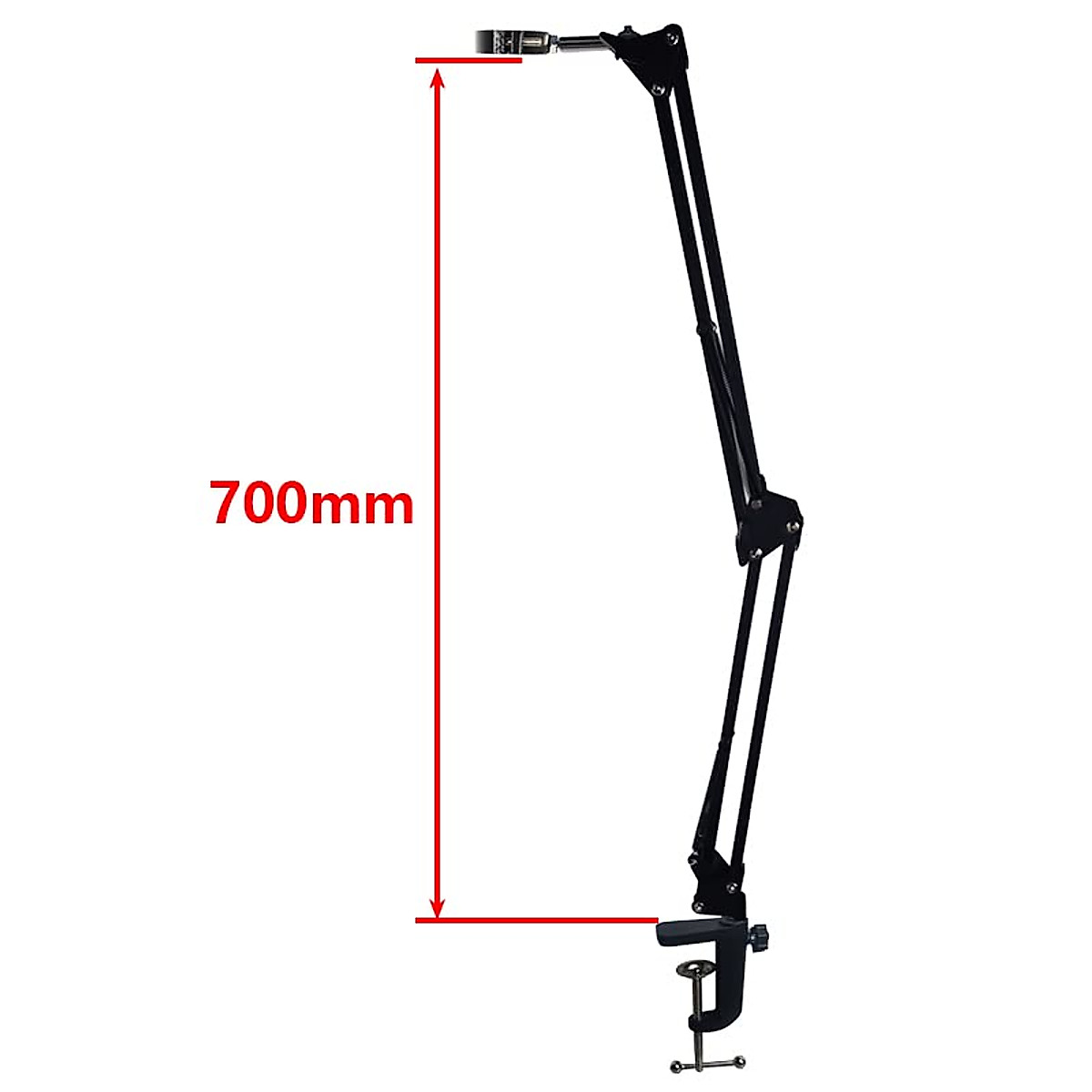 Microscope Articulated Arm Stand Ring Light Set, 64 LED Ring Light C Mount Lens Holder 26mm-52mm Adjustable Clamp, HDMI USB Camera Lens Electronic Soldering Repairing Stand (Microscope Stand)