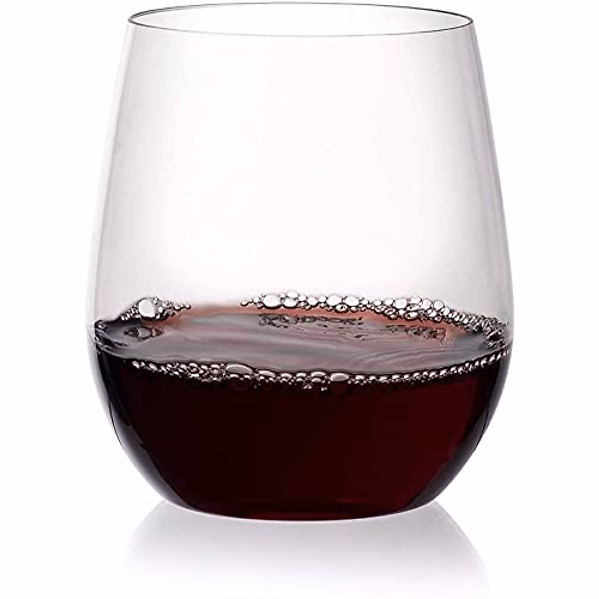 Circleware Newton Stemless Wine Glasses, Set of 4, Home Party Entertainment Dining Beverage Drinking Glassware Cups for Whiskey, Juice and Farmhouse Decor, Gifts, 15 oz