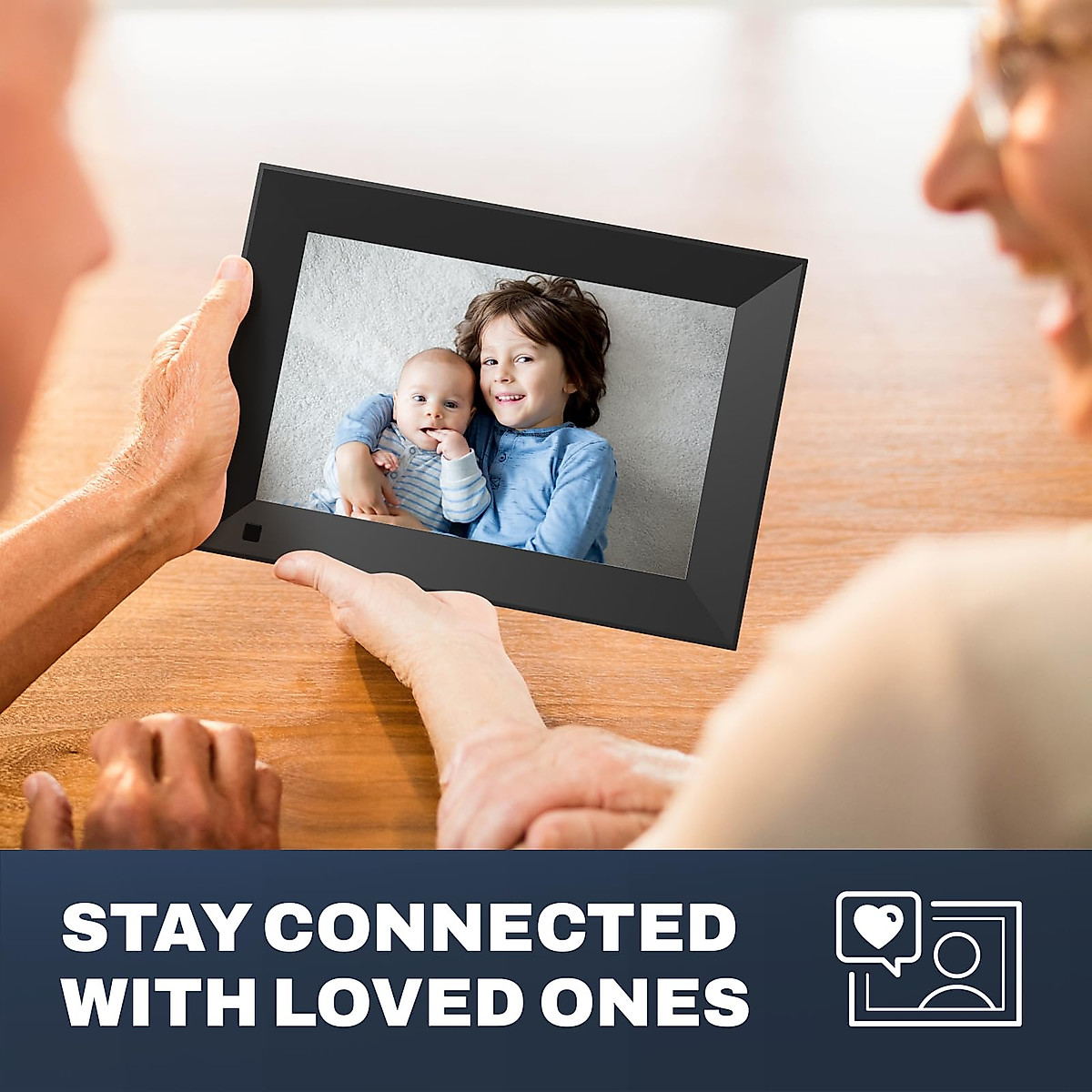 Arktronic Smart WiFi Digital Picture Frame 16GB, Digital Photo Frame with HD IPS Touch Screen, Motion Sensor, Easy to use, Instantly Share Photos/Videos via App or Email, Gift for Grandparents