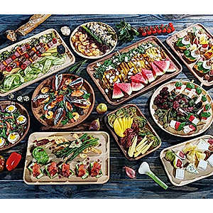 Zassenhaus Acacia Wood Snack Plate, 16.5 x 11 Inch, Natural