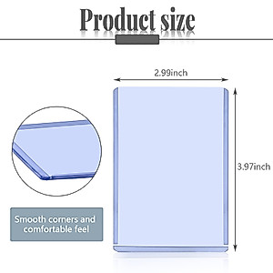 Vmiapxo 100 Pcs 3" x 4" Hard Plastic Card Sleeves, for Cards Waterproof Collector Card Sleeves Plastic Card Holder Protectors for Trading Cards Game Cards Sports Baseball Card