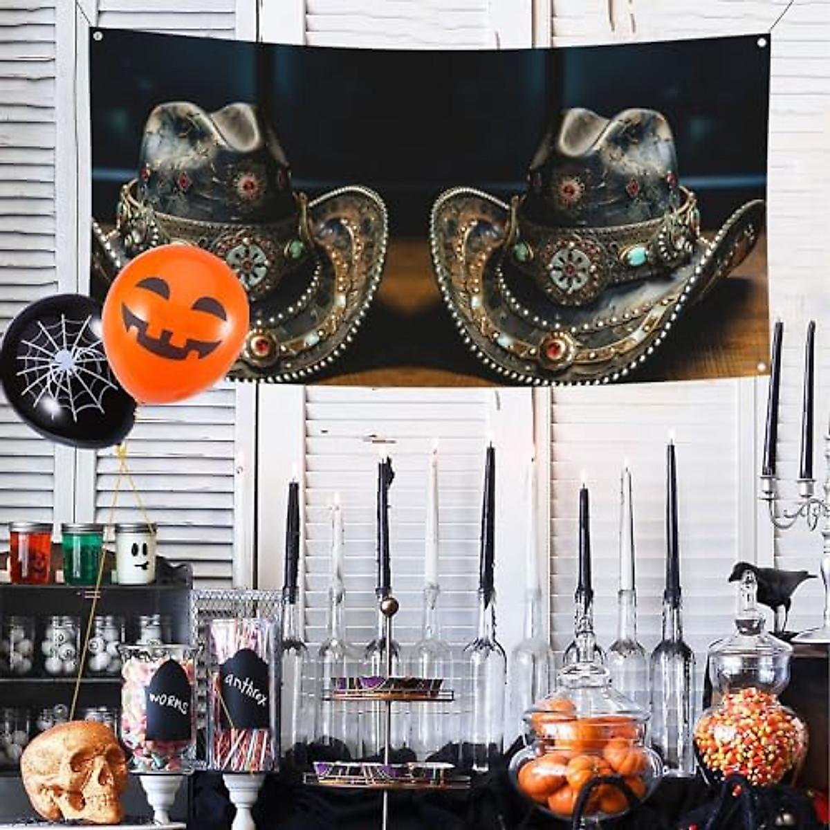 American West Rodeo Hat Personalized Party Banners-Vibrant Party Decorations For Birthday Parties And Events