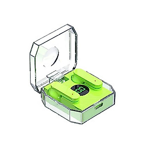 Bluetooth 5.3 Headphones, Wireless Earbuds with 40 Hours Playtime Charging Case, Deep Bass, IPX7 Waterproof Running Earphones with 4 Microphones for Clear Calls, LED Display, (Black)