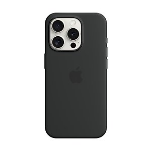 Apple iPhone 15 Pro Silicone Case with MagSafe - Black