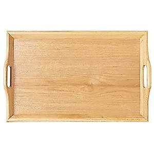 G.E.T. RST-2516-N Natural 25" x 16" Hardwood Room Service Tray Hardwood Room Svc. Trays Collection