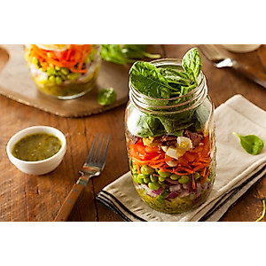 16oz Glass Mason Jars with lids Set of 12- wide mouth - Airtight Band + Marker & Labels - Canning Jars with Lids, Ideal for candle jars, Spice Jars, Wedding Favors, Meal Prep, Jelly Jar, Jam, Honey,