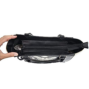 Lost Queen Gothic Bastet Sphynx Cat Occult Goth Satchel Handbag, Black, Cream, Small