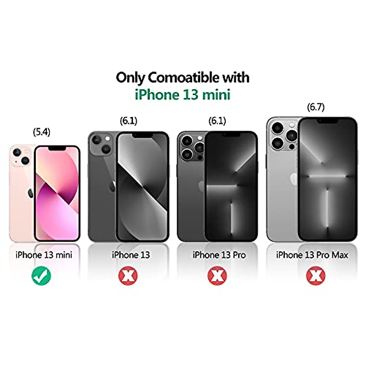Guuboly Crystal Clear Designed for iPhone 13 Mini Case with Ring Holder Kickstand Soft Transparent Silicone Flexible Shockproof TPU Cover Protective Phone Case Slim Thin, 5.4 inch