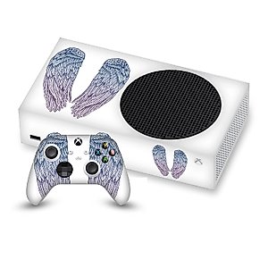 Head Case Designs Officially Licensed Rachel Caldwell Angel Wings Art Mix Vinyl Sticker Gaming Skin Decal Cover Compatible With Xbox Series S Console and Controller Bundle