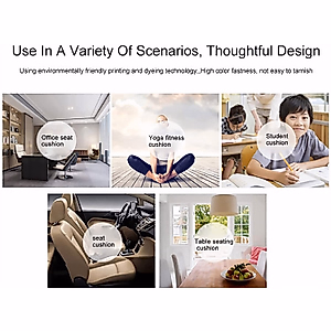 Chair Cushions for Dining Chairs 6 Pack - Thickening European Style Kitchen Chair Cushions Set of 6 with Ties, Flower U-Shaped Tufted Chair Cushions for Kitchen Sofa Office Room Decor