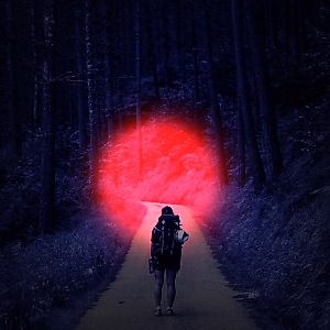 WAYLLSHINE Stepless Dimming Red Light Flashlight, 620nm-630nm High Purity Red Light Flashlight, Adjustable Brightness and Focus Red Flashlight for Night Observation, Astronomy, Aviation