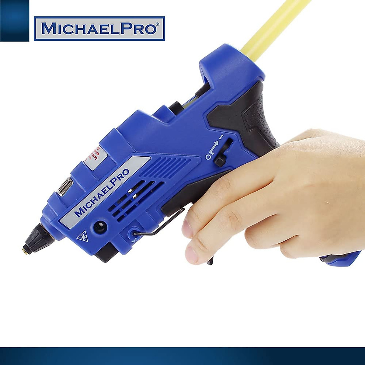 MichaelPro MP013006 Butane Powered Glue Gun, Cordless Fast Heating Gas Hot Glue Gun with Self-Regulating Temperature for DIY, Arts & Crafts, Woodworking, Home Repairs & More