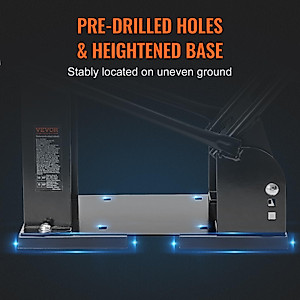 VEVOR Motorcycle Wheel Chock, 1800 lbs Capacity Wheel Cradle Holder, Heavy-Duty Steel Motorcycle Front Wheel Stand with 3 Adjustable Holes, for 15"-21" Off-Road Motorcycles, Standard Motorcycles