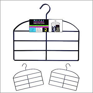 DR. ORGANIZER Legging, Yoga or Stretch Pants Organizes 6 Garments On a Single Hanger, 2 pc, Black