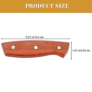 UPKOCH Replacement Wooden Knife Handle for Kitchen, Ergonomic Design with Holes, Anti-Slip Red Pear Wood Knife Handle Accessory for Easy Repair and Upgrade of Your Knives