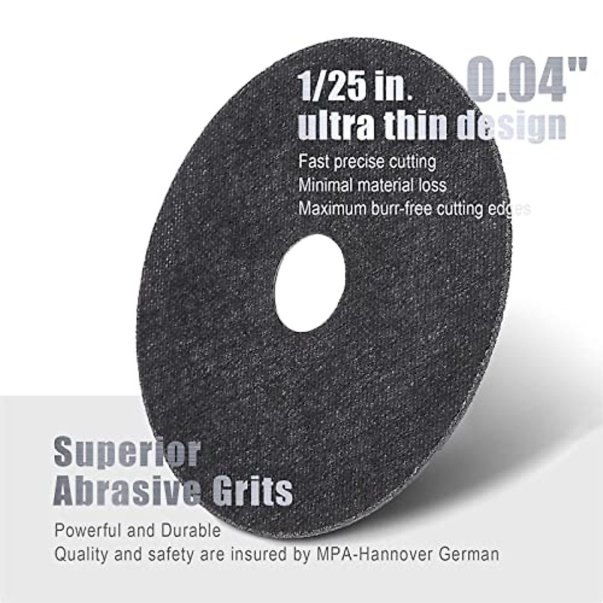 TRAMULL Ultra Thin Cut Off Wheel 4'' x .04'' x 5/8'' for Metal and Stainless Steel Cutting, Type 1, Angle Grinder Uses (12 PCS)