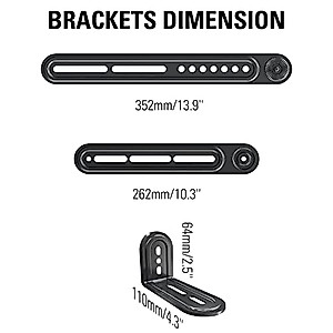 Mounting Dream Full Motion TV Wall Mount and Soundbar Bracket Bundle, TV Bracket for 26-55 Inch TVs, Max VESA 400x400mm and 99 LBS, Sound Bar Mount for Mounting Above or Under TV Up to 15 LBS