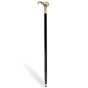 Halloween Vintage 36" Brass Walking Stick Solid Vintage Designer Lion Head Wooden Cane Antique Style 3 Fold Walking Stick