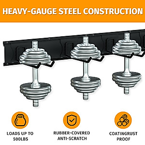 ASJFHEN Garden Tool Organizer, Garage Organization and Storage, Yard Tool Organizer for Garage with 10 Adjustable Hooks 48inch Tracks Max Load 500lb