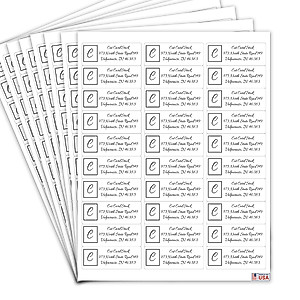 Personalized Return Address Labels - Simple Elegant Design - 240 Labels & 240 Envelope Seals Included - Made in The U.S.A.