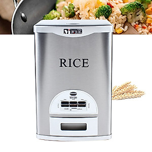 LOYALHEARTDY Automatic Rice Dispenser, Grain Storage Box Rice Storage Container Kitchen Storage Container Sealed Bulk Food Container Storage with Lid for Kitchen Organization and Storage