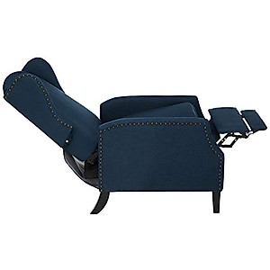 Christopher Knight Home Wescott Weyland Wingback Traditional Fabric Recliner (Navy Blue)