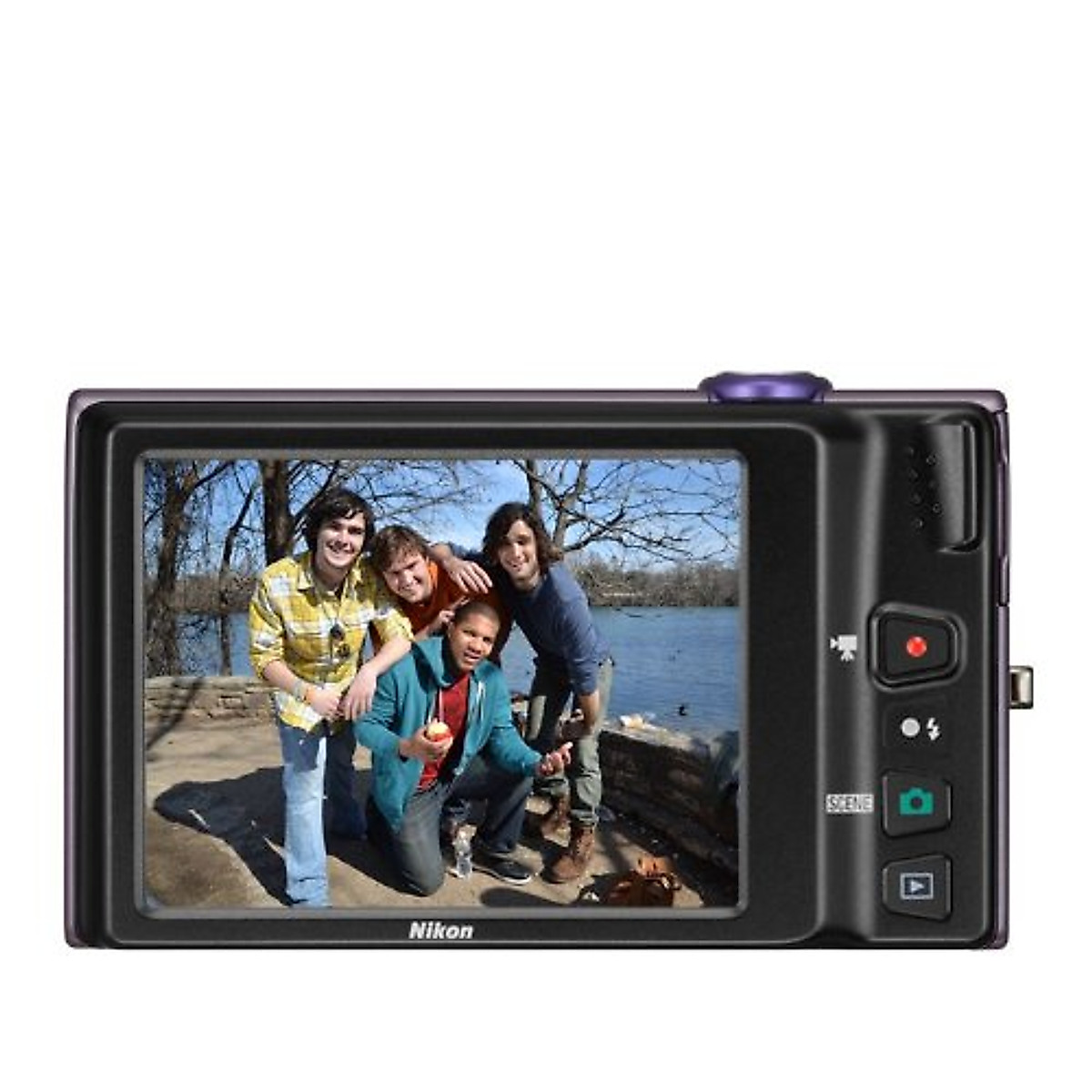 Nikon COOLPIX S4100 14 MP Digital Camera with 5x NIKKOR Wide-Angle Optical Zoom Lens and 3-Inch Touch-Panel LCD (Plum)