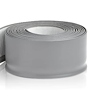 Proflex Gray Vinyl Wall Base 6 inch X 40 ft - Wall Base Trim with Super Strong Peel and Stick Adhesive Back - Flexible Self Stick Vinyl Wall Base - Easy Install Vinyl Floor Base with Toe