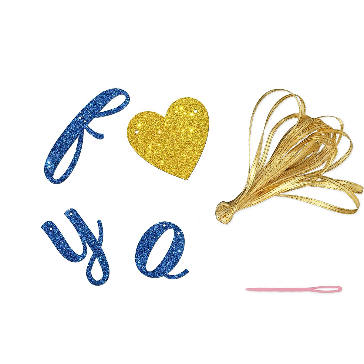 Maicaiffe Thank You for All You Do Banner - Wedding Party Decor - Engagement - Thanksgiving Theme - Staff Employee Graduation Retirement Paster Appreciation Party Decorations, Blue Glitter