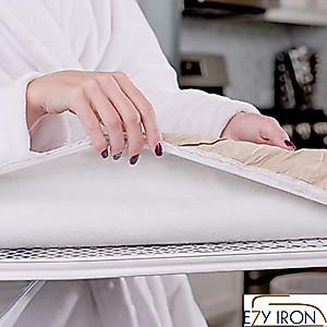 Ezy Iron Ironing Board Cover and Pad Standard Size - 15x54 Replacement Iron Board Cover with Padding, Covers for Full Size & Extra Long and Wide Large Boards - Heavy Duty Padded, Elastic Edge