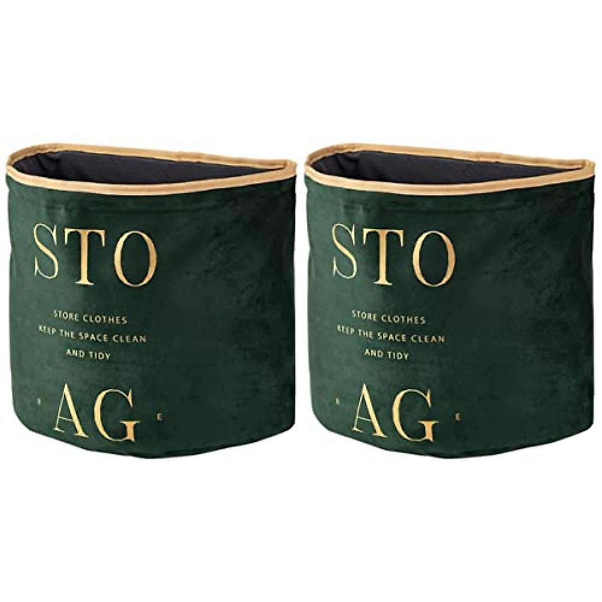 2pcs for Green Bucket Blankets Foldable Household Cloth Dirty Home Storage Bin Hamper Folding Clothes Multi- Clothing Bag Bins Art Nursery Fabric Organizer Kid