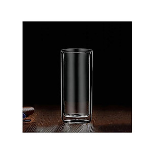 Sun's Tea (Set of 4) Strong Double Wall Glasses - 16oz Highball Beer Glasses and 9oz Old Fashioned Whiskey Glasses (Borosilicate Glass, Not Plastic)