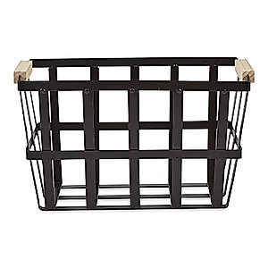 DII Urban Metal Basket Contemporary Storage Container, Black, Basket Set, 3 Piece