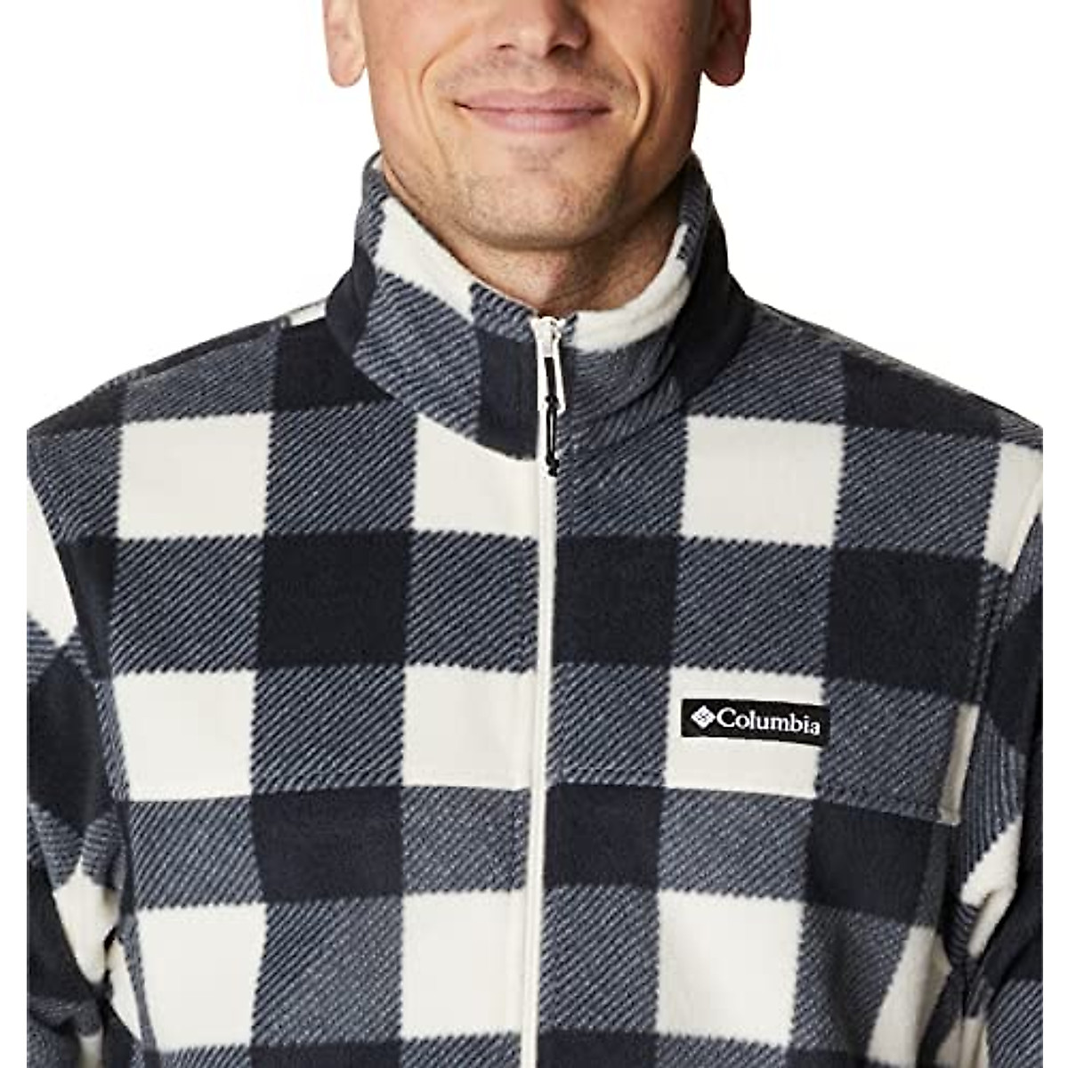 Columbia Men's Steens Mountain Printed Jacket, Chalk Check Print, 4X Big