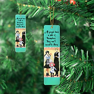 Bookmarks Metal Ruler Spy Measure Family Tassels Collage Bookworm Quote Bookography Reading for Book Bibliophile Gift Reading Christmas Ornament Markers Bookmark