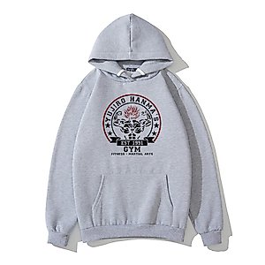 WJHYWDH 2021 Baki Hanma New Anime Hoodies Casual Hooded Sweatshirt Unisex Clothing (gray,Large)