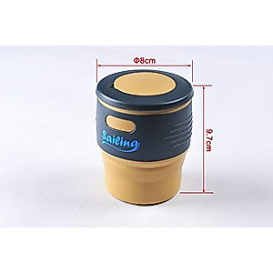 Sailing Collapsible Portable Reusable Silicone 12 fl oz Drinking/Coffee Cup/Mug. 100% food grade silicone. BPA Free (Rose Red)