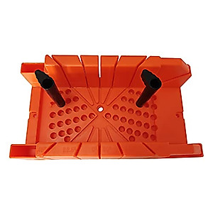 ACEgoes 12" Miter Box with Saw Included, Reinforced Steel Back Saw for Accurate Cutting, Preset 90 Degree 45 Degree 22.5 Degree and 0 Degree Cuts, 4-1/2in x 3in (width x Height) Cutting Capacity