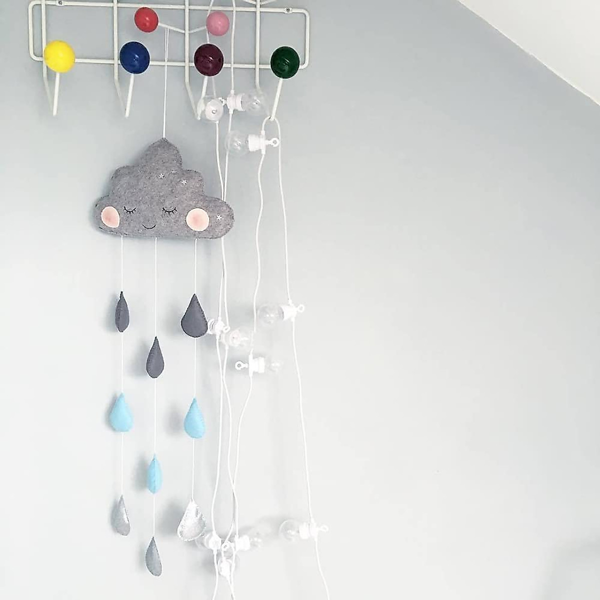 Maritown Raindrop Cloud Ceiling Mobile Hanging Garland Decorations Baby Bedroom Baby Nursery Bedroom Pendant