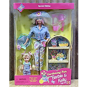 Gardening Fun BARBIE & KELLY Gift Set - Special Edition Set w 2 Dolls & Accessories (1996)