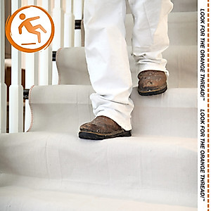 Trimaco 04328 Slip Resistant Dropcloth Stay Put Canvas Plus Drop Cloth, 4-feet x 12-feet