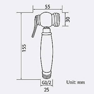 ZLOCYIVHE Hand Shower for Toilet Use Hand Held Toilet Bidet Sprayer Toilet Bidet Sprayer Set Brass Gold with Hose Cold Water Toilet Spray Gun Attachment