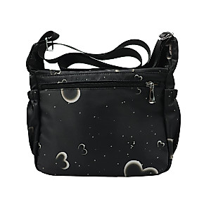 Fabuxry Purses and Shoulder Handbags for Women Crossbody Bag Messenger Bags (Floral-Heart)