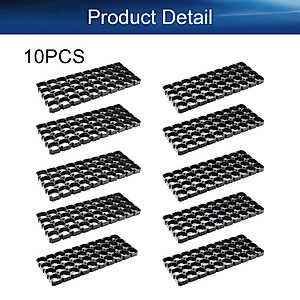 Bettomshin 10Pcs 4x10 Cell Spacer 18650 Lithium Battery Plastic Holder Bracket for DIY Battery Pack 18.5mm Hole Dia