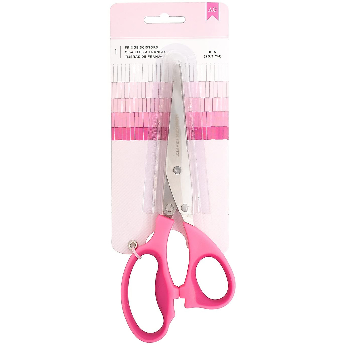 American Crafts 8 Inch Pink Fringe Scissors