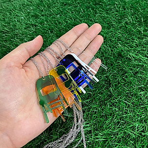 HILOLOA Folding Chair Necklace From Alabama Brawl Battle Of Montgomery Funny Fashion Classic Chair Jewelry for Women-black